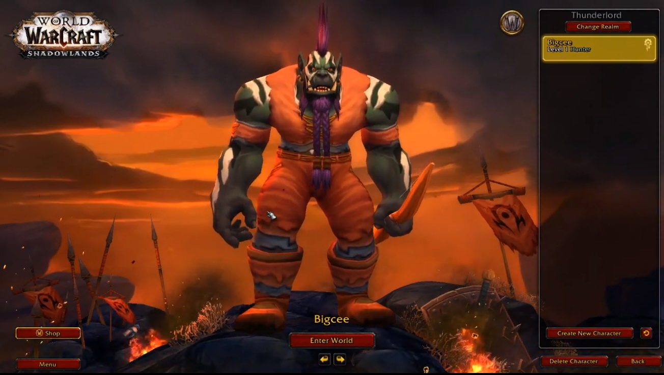 Shadowlands - First 60 minutes as an Orc Hunter - MGN World of Warcraft